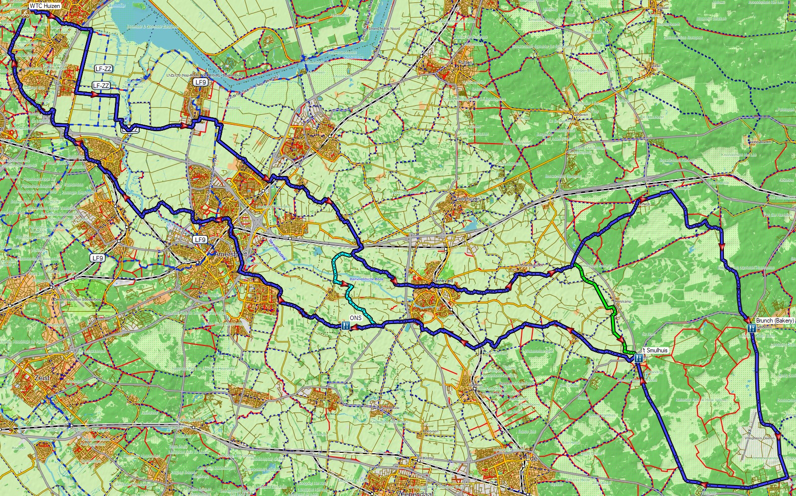 13. Nazomertocht Achterveld – Otterlo – Hoenderloo (80km – 120km ...